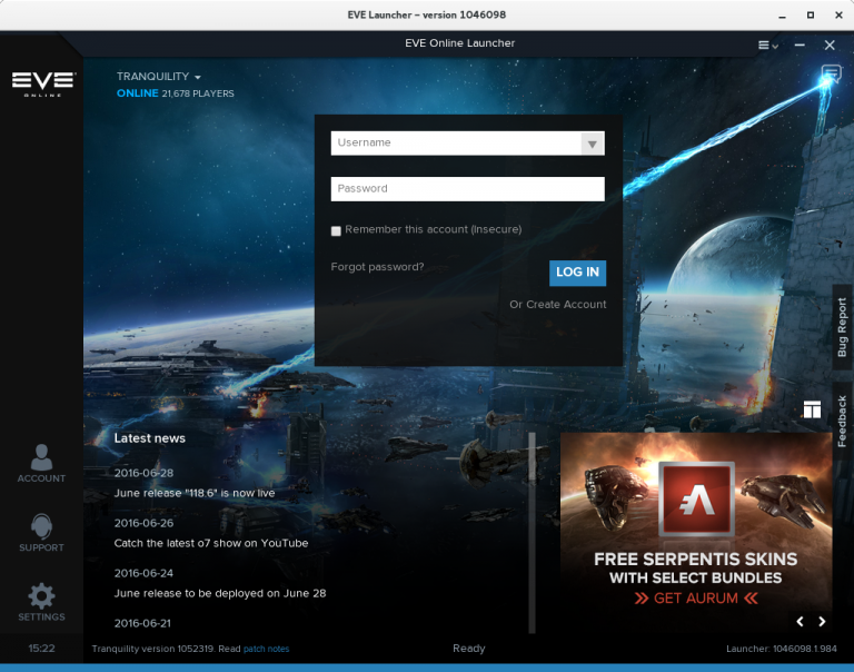 EVE-Online: Settings in neuen Linux Launcher importieren - Marius Welt